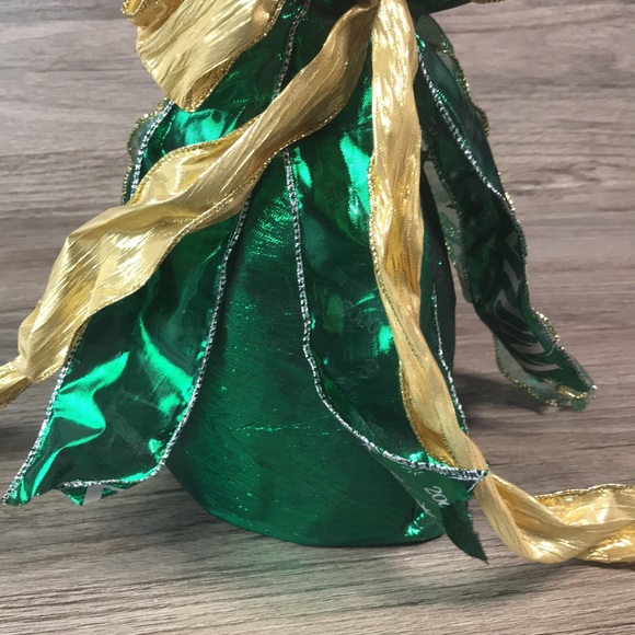 Holiday | Electric Green Gold And Silver Goddess Angel Tree Topper ...